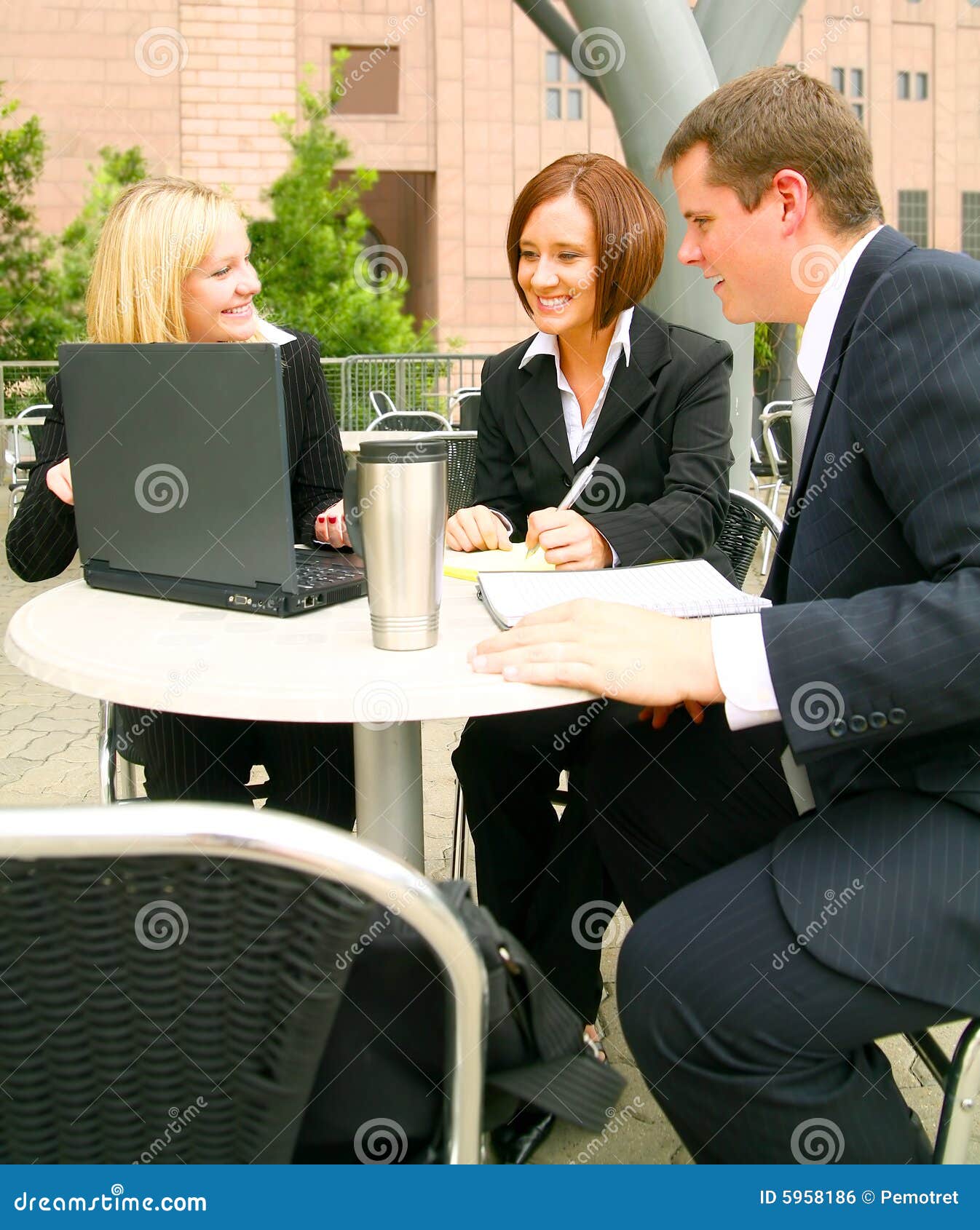 Outdoor Meeting stock photo. Image of executive, partnership - 5958186