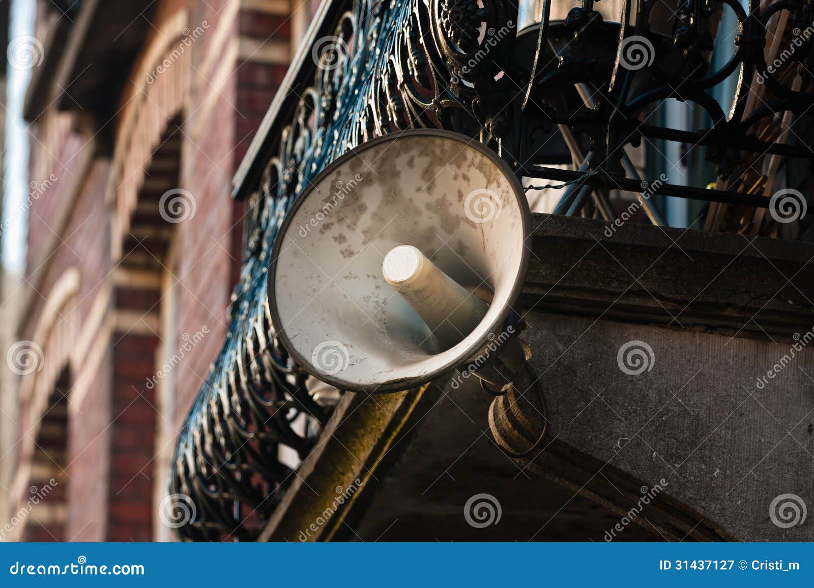 Outdoor megaphone stock image. Image of propaganda, electric - 31437127