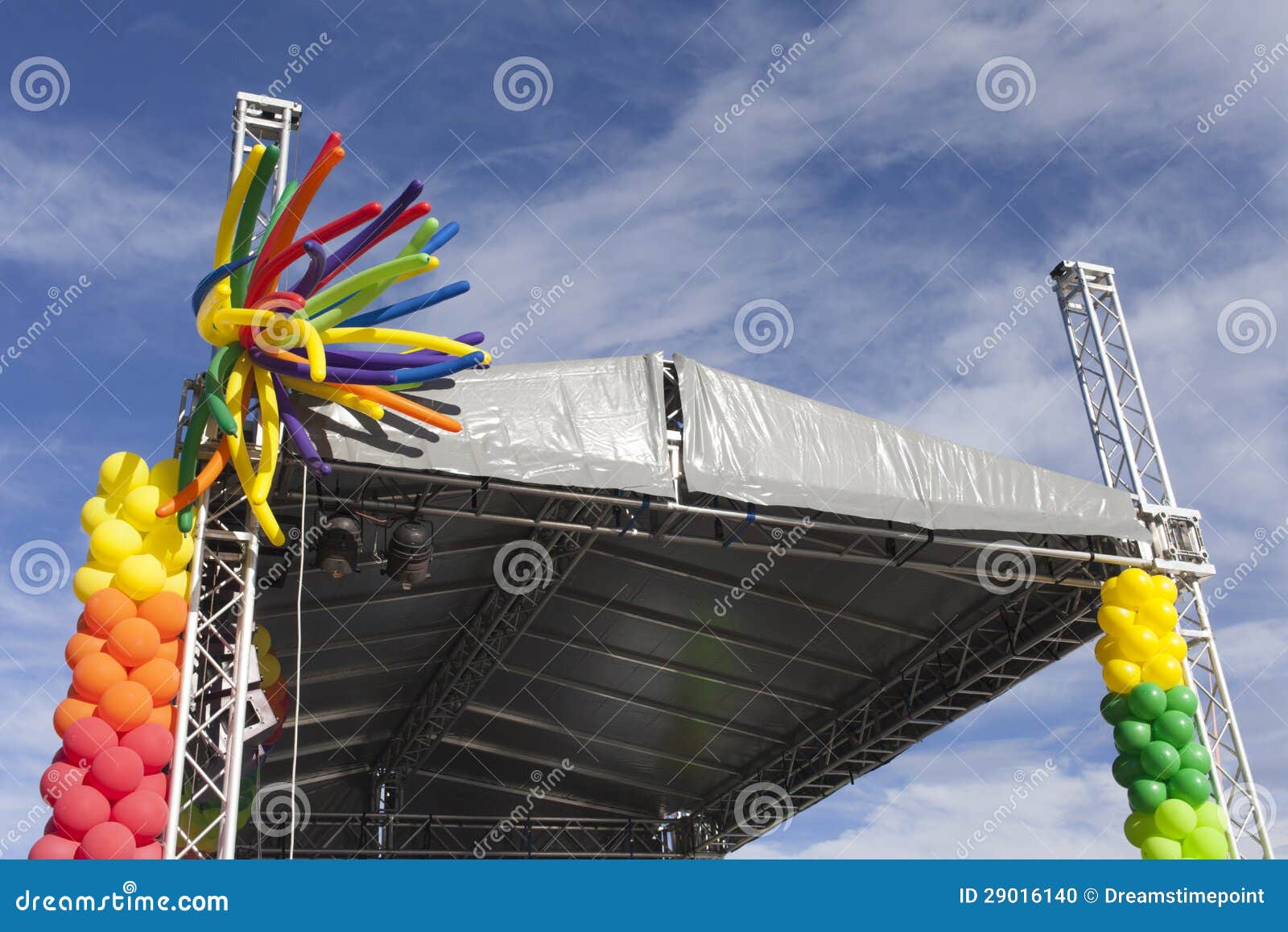 Outdoor metal frame stage stock photo. Image of business - 29016140