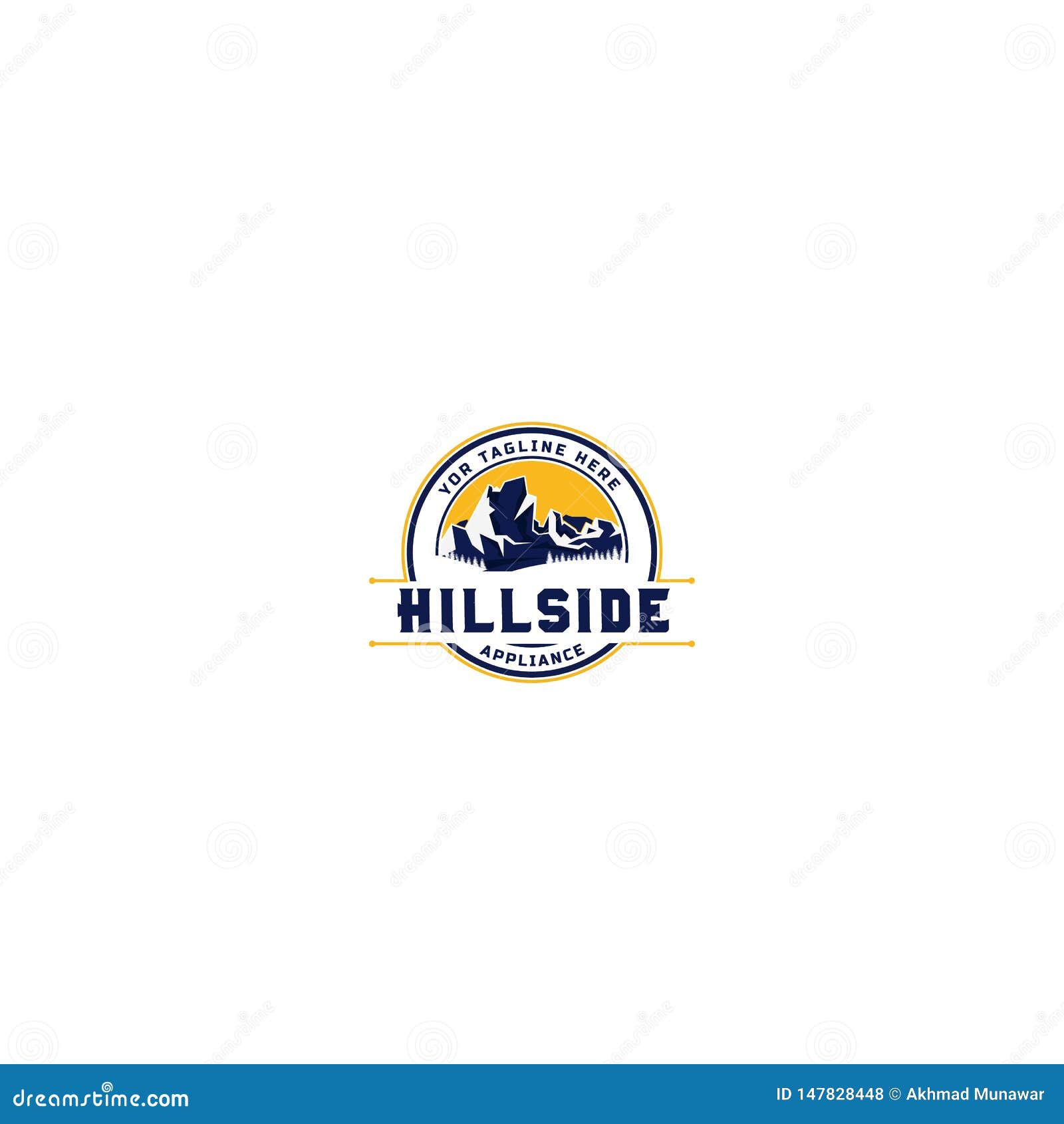 Outdoor Mountain and Hillside Logo Design Stock Vector - Illustration ...