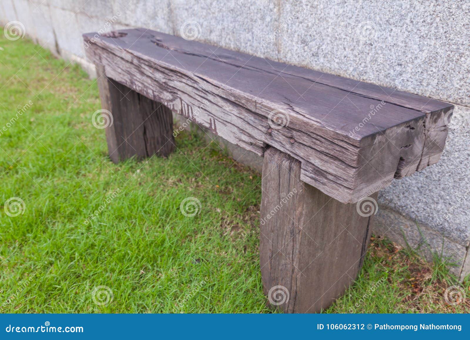 Outdoor Old wood bench stock photo. Image of garden - 106062312