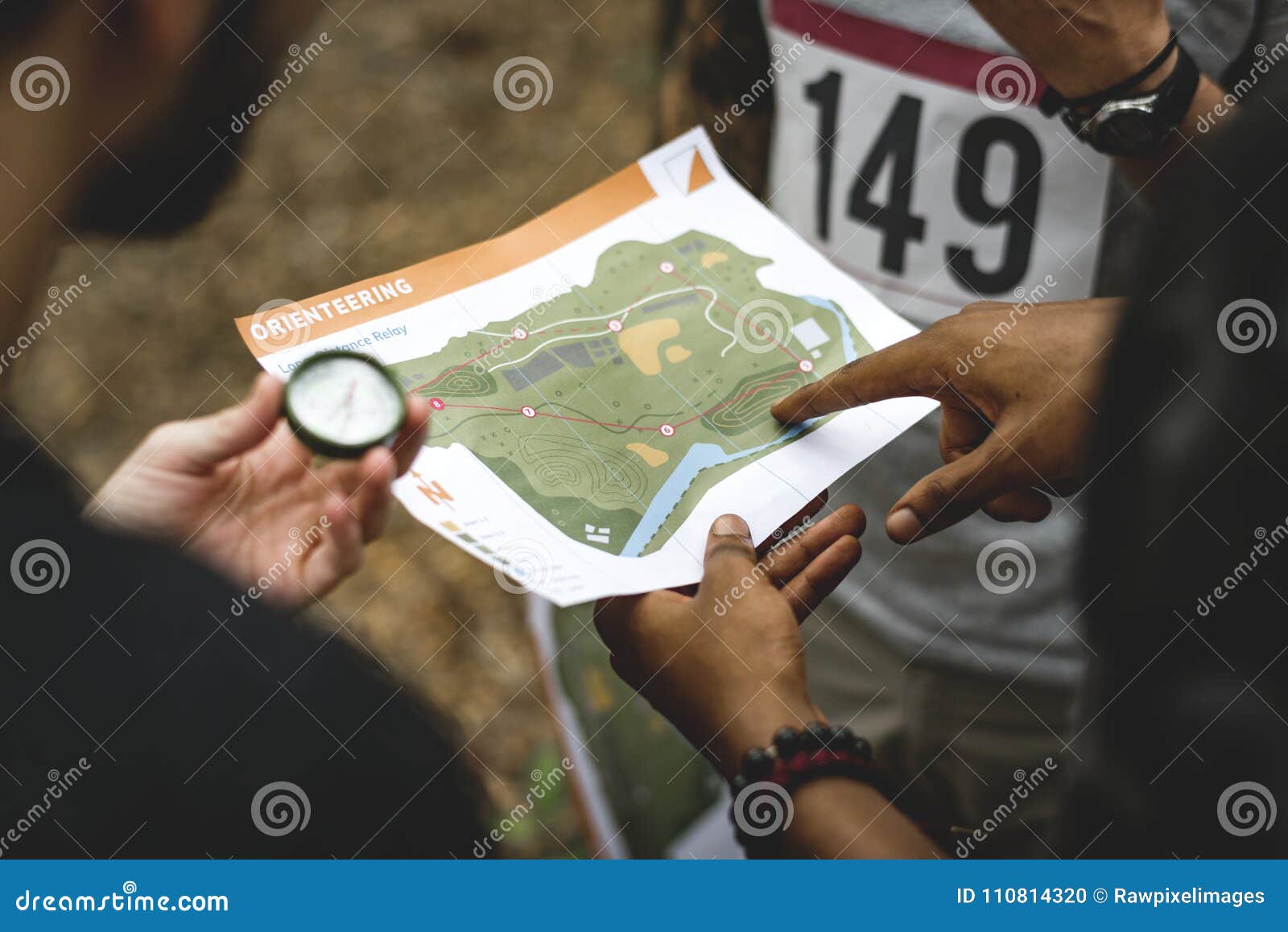 Outdoor Orienteering Check Point Activity Stock Photo - Image of ...