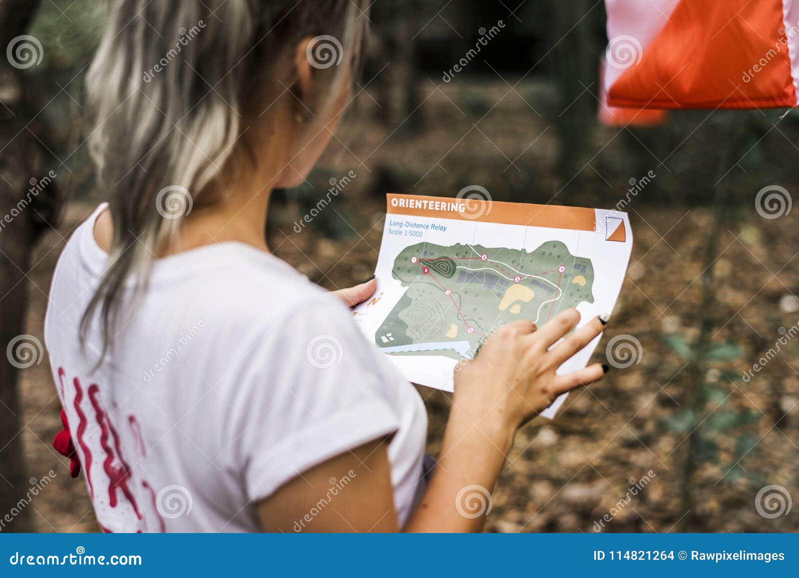 Outdoor Orienteering Check Point Activity Stock Photo - Image of ...