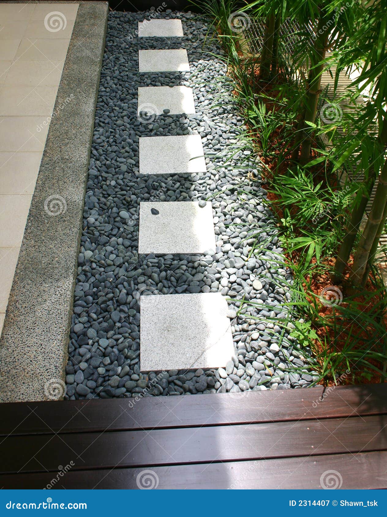 Outdoor pebble stones stock image. Image of timber, walkway - 2314407