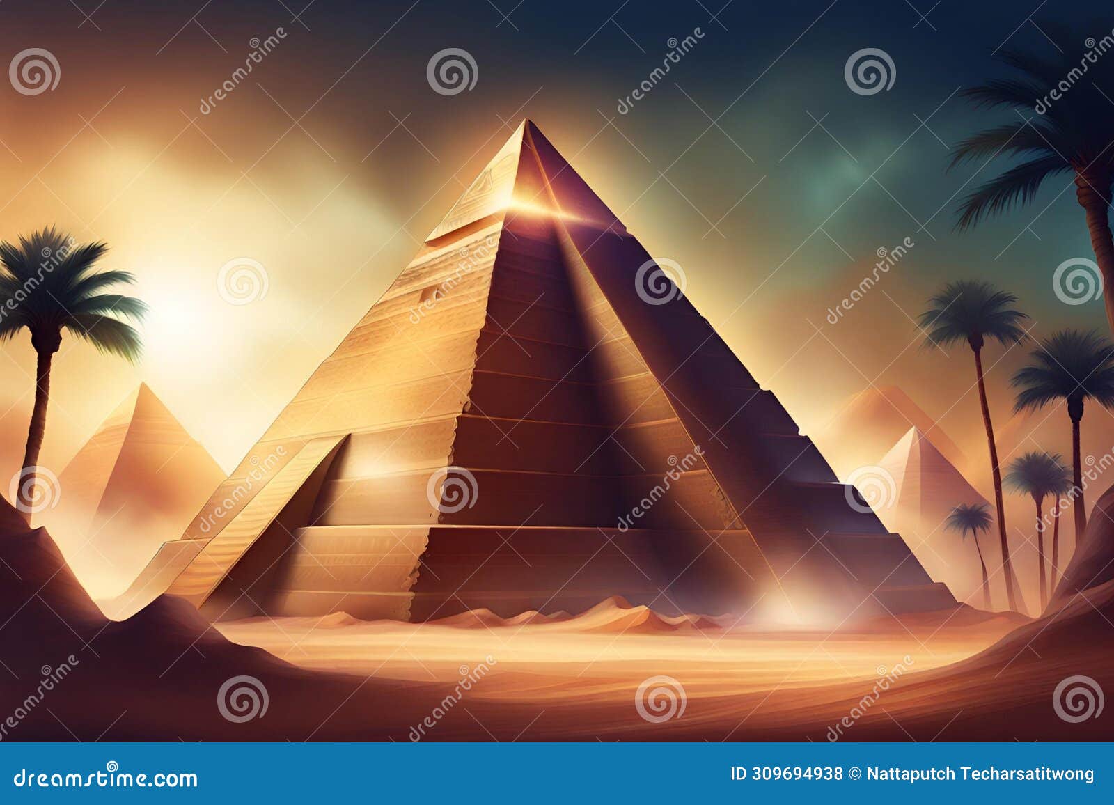 Outdoor Photo of Egyptian Pyramid Under Construction Stock Photo ...