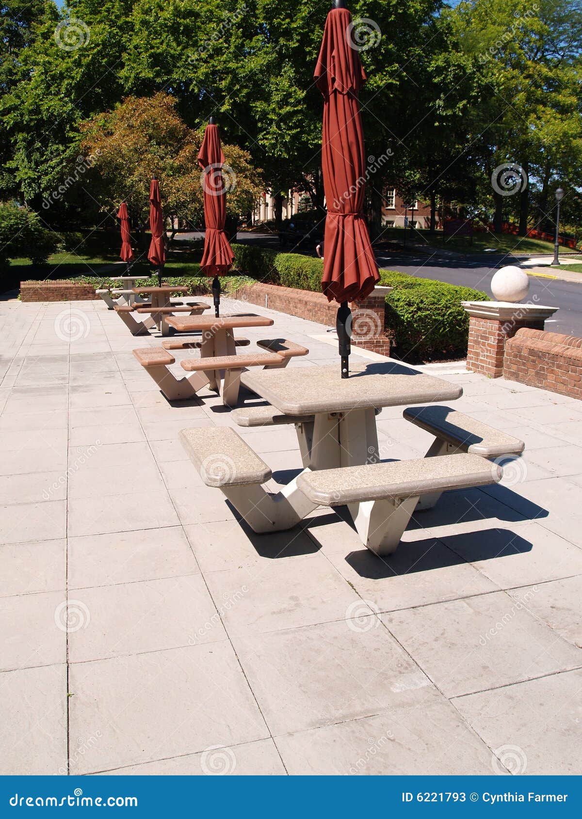 Outdoor picnic area stock image. Image of sunny, picnic - 6221793