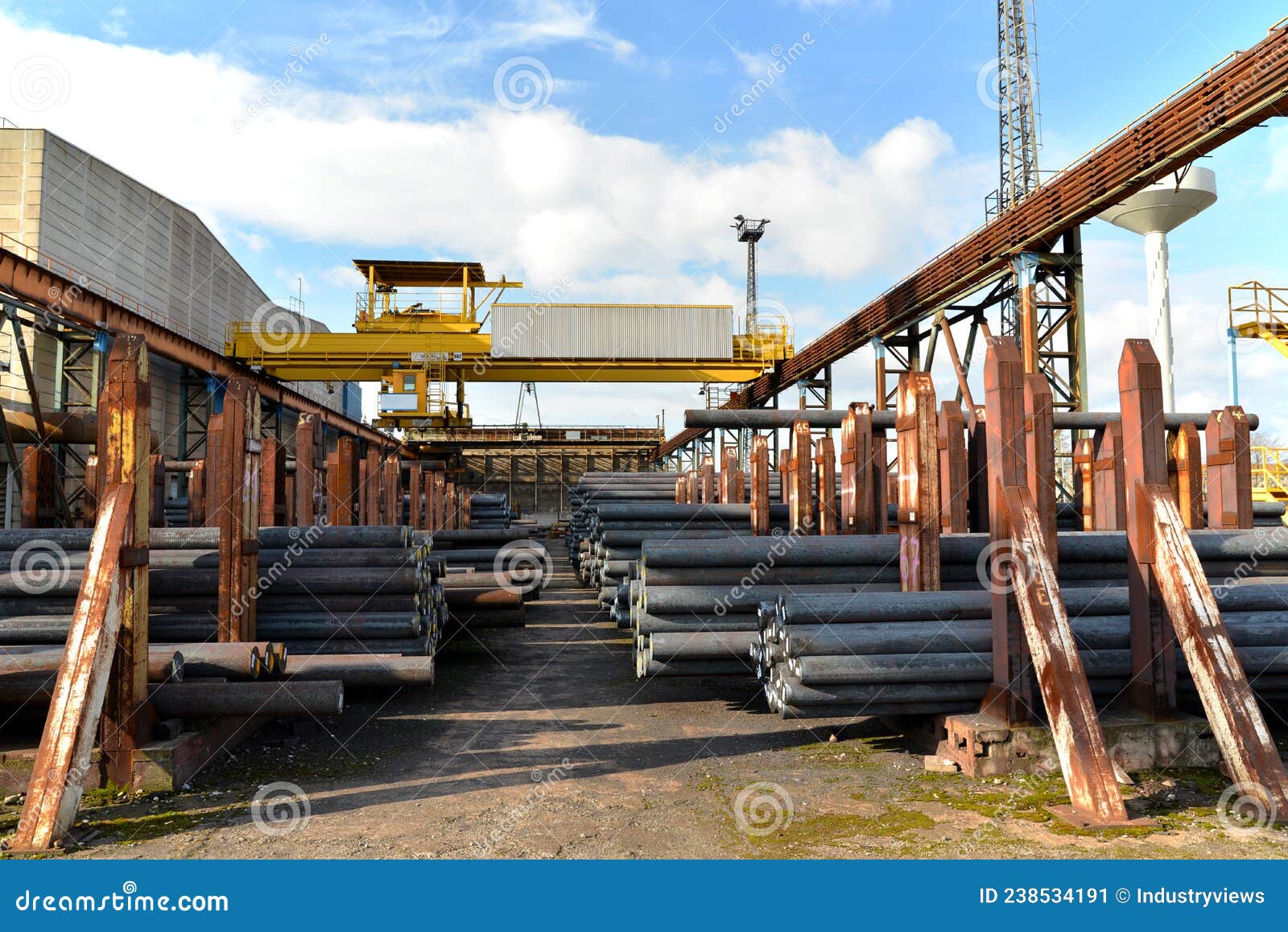 Outdoor Place for Storage in a Steel and Rolling Mill Stock Image ...