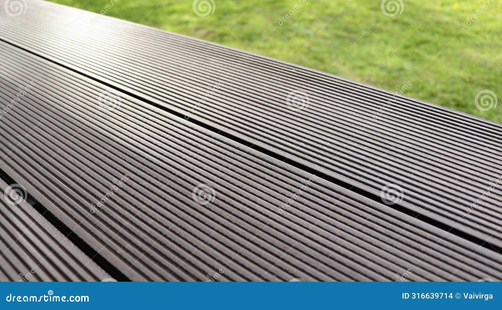Outdoor Plastic Composite Brown Floor. Renovation Terrace Stock Photo ...