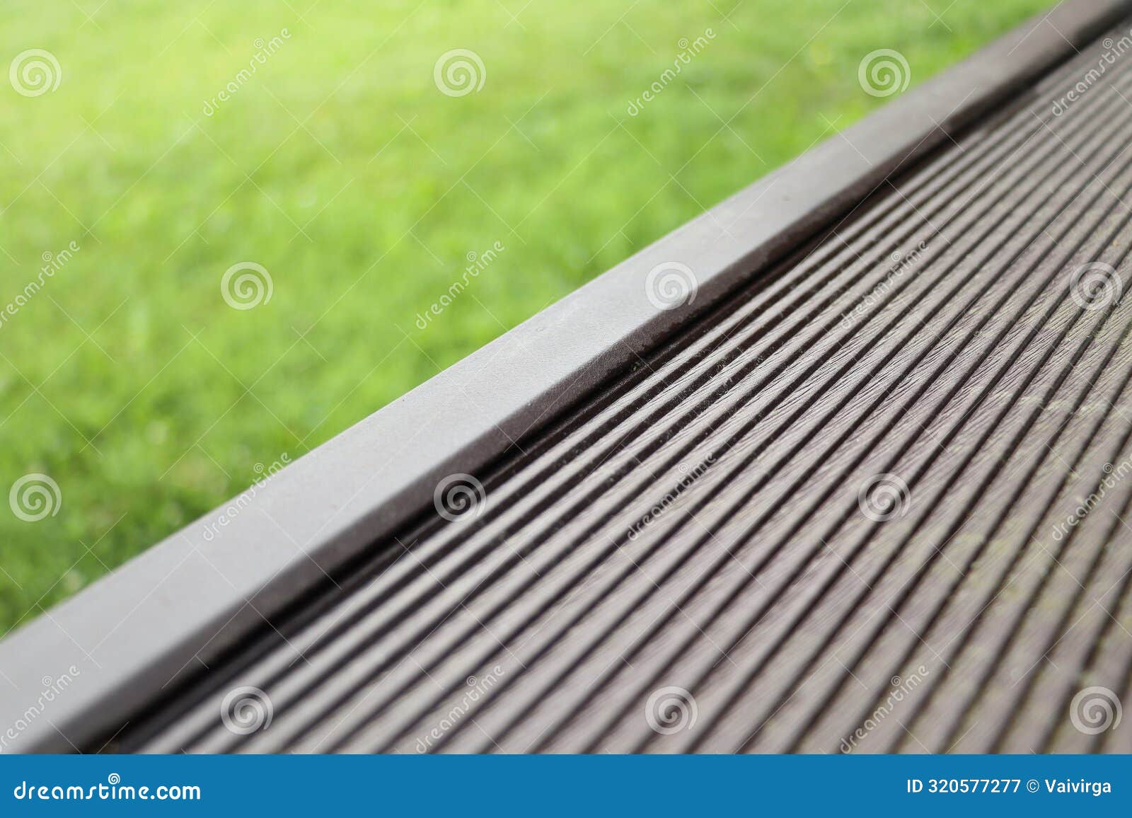 Outdoor Plastic Composite Brown Floor. Renovation Terrace Stock Image ...