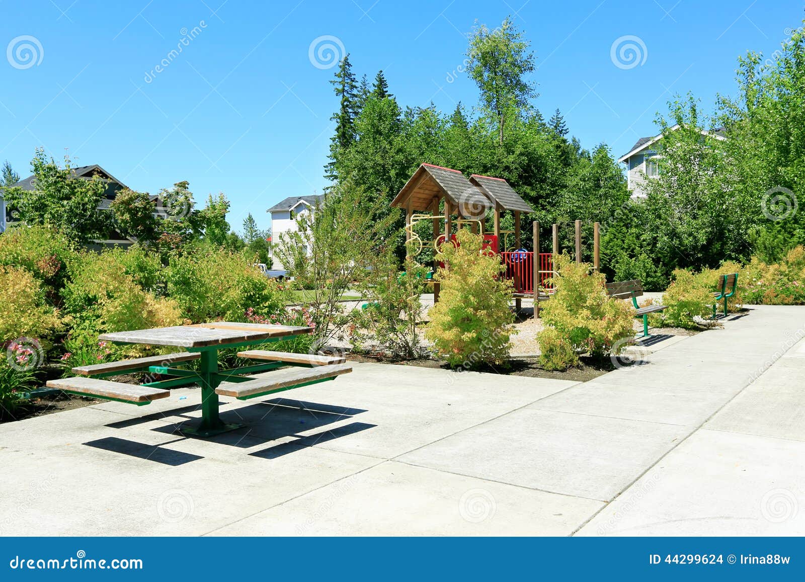 Outdoor playground area stock photo. Image of green, rest - 44299624
