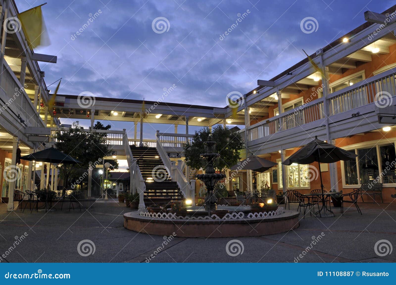 Outdoor Plaza stock image. Image of cloudy, scene, mall - 11108887