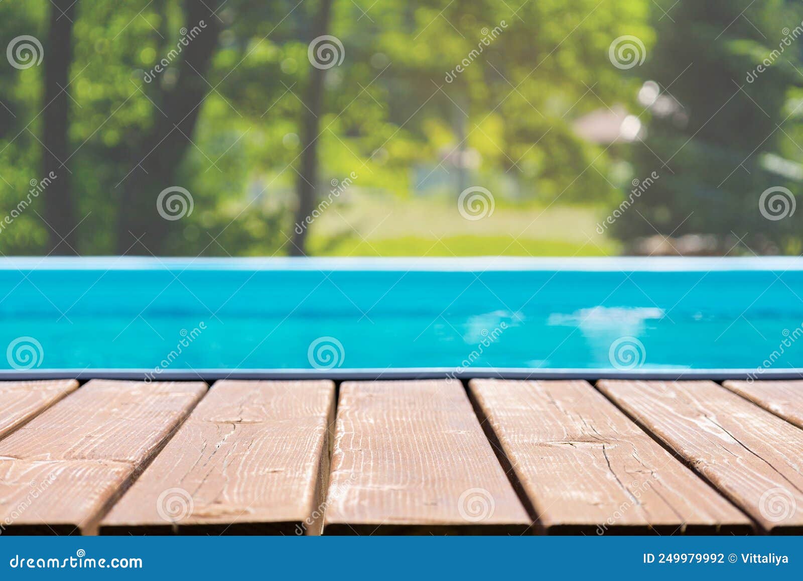 Outdoor Pool in the Forest. Natural Relax Concept Stock Photo - Image ...
