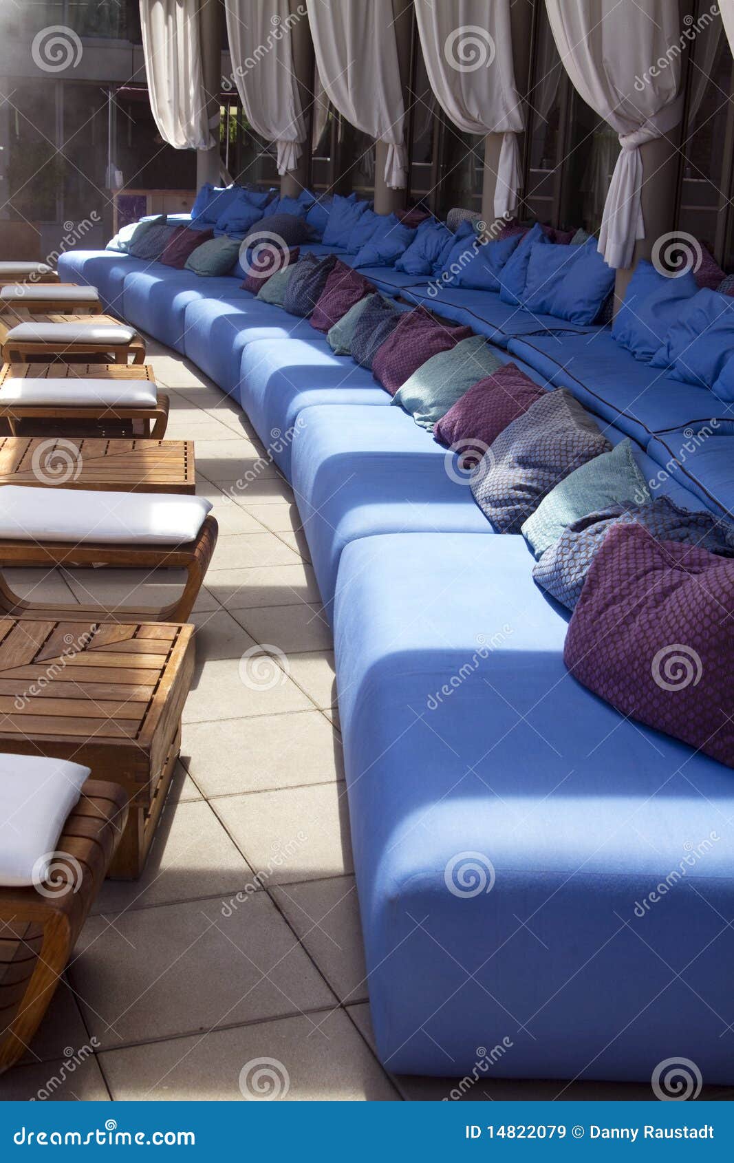 Outdoor Pool Patio Lounge Area Seating Stock Image - Image of exterior ...