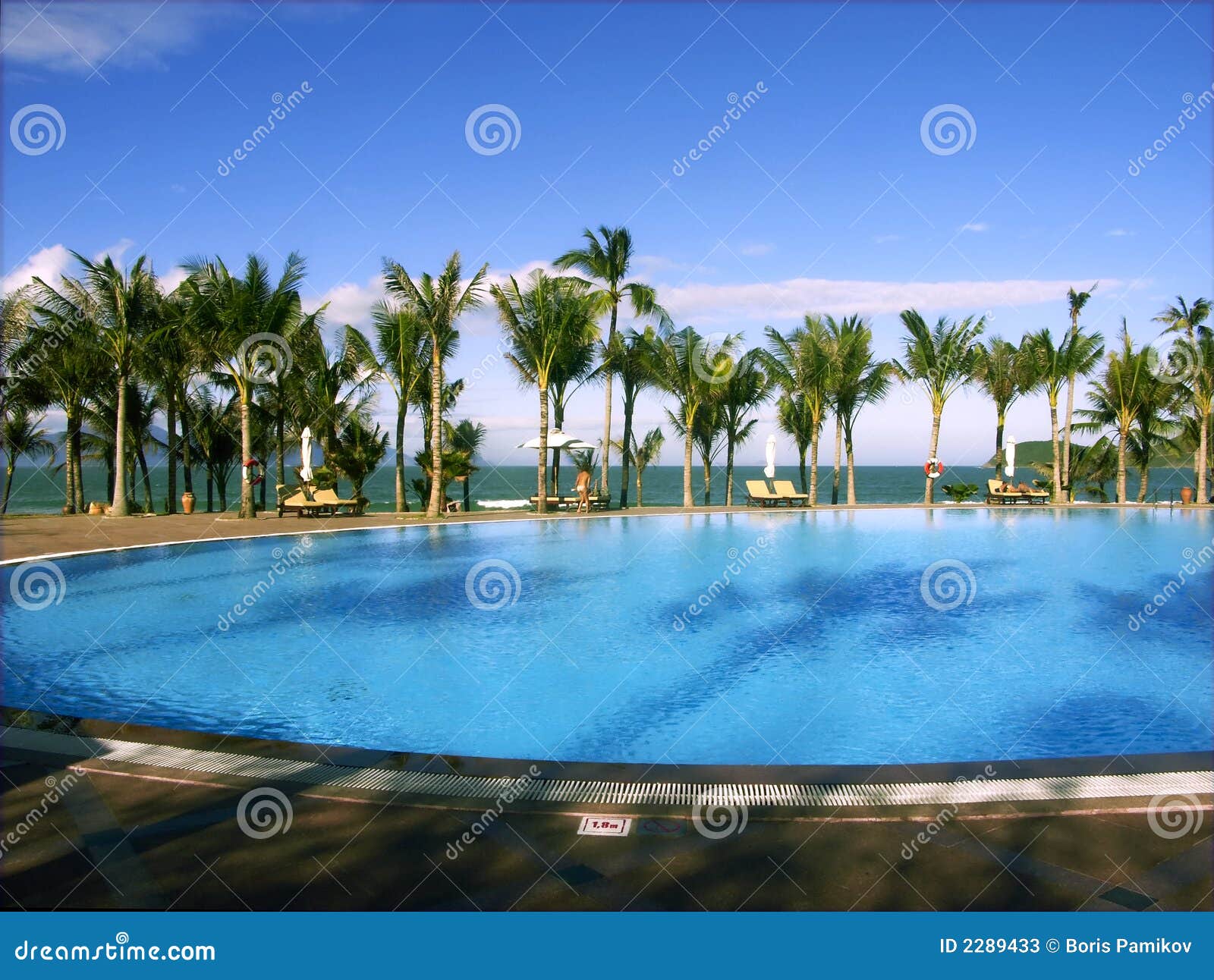 Outdoor pool at resort stock image. Image of poolside - 2289433