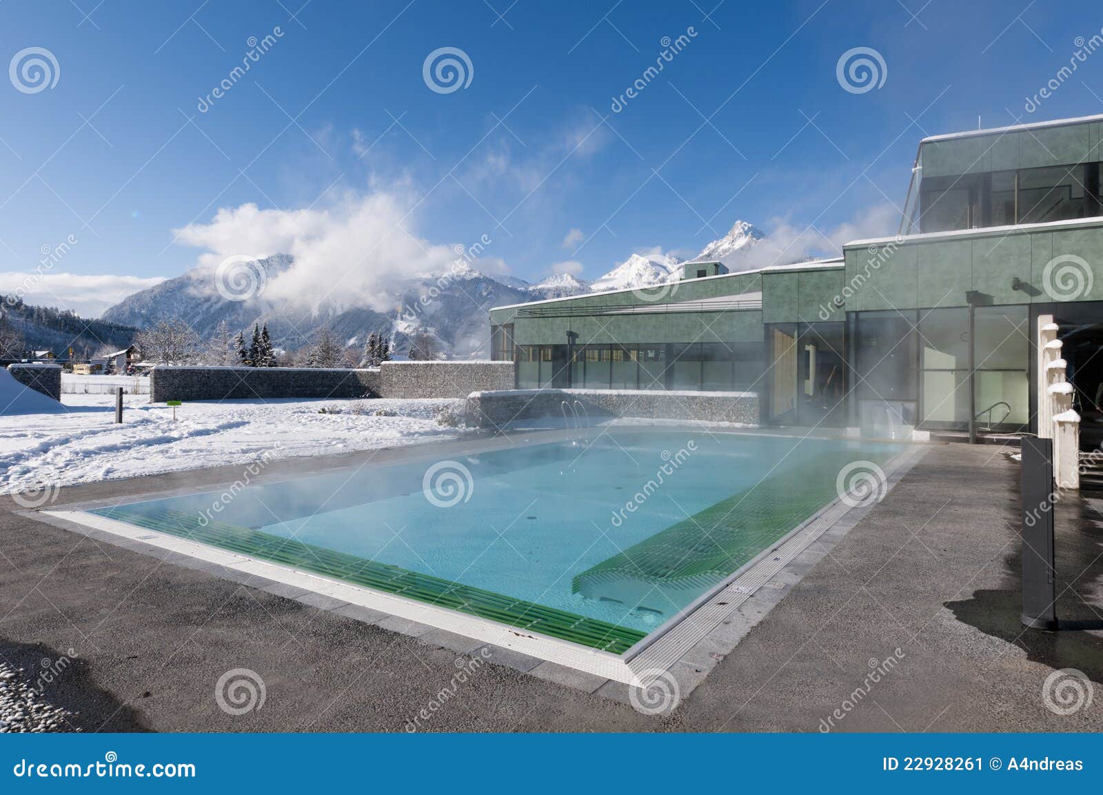 Outdoor Pool Which is Steaming Stock Image - Image of pool, paradise ...