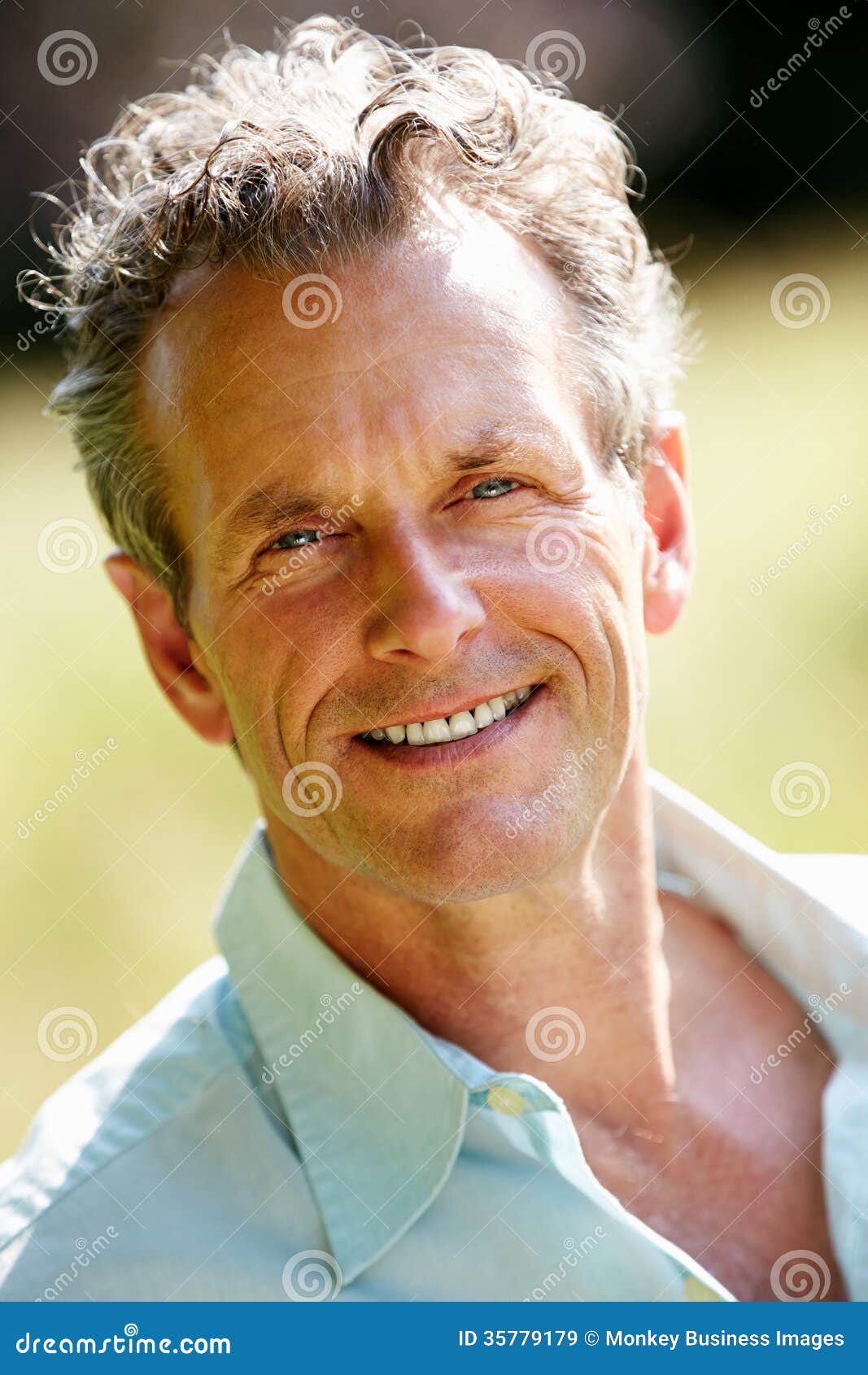 Outdoor Portrait of Middle Aged Man Stock Image - Image of portrait ...