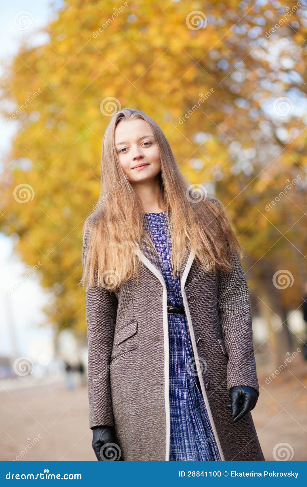 Outdoor Portrait of Young Beautiful Lady Stock Photo - Image of people ...