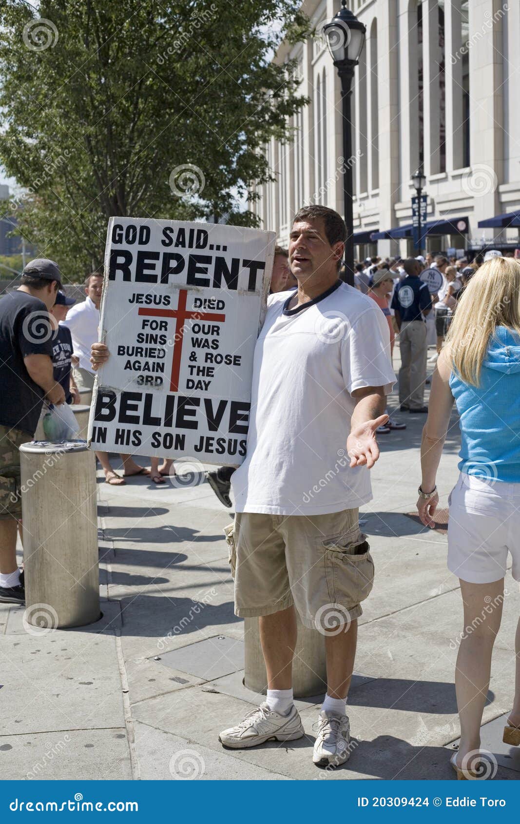 Outdoor preacher editorial stock image. Image of gospel - 20309424