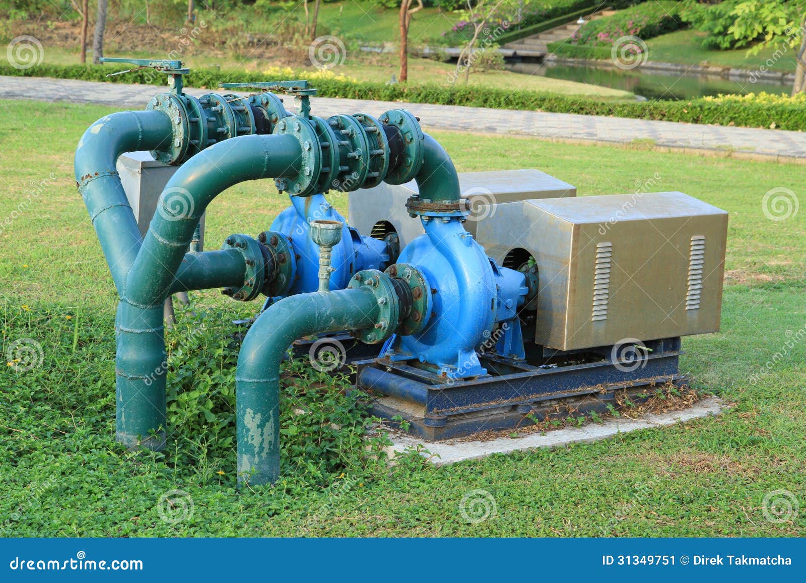 Outdoor pump stock image. Image of plant, pipe, condensate - 31349751