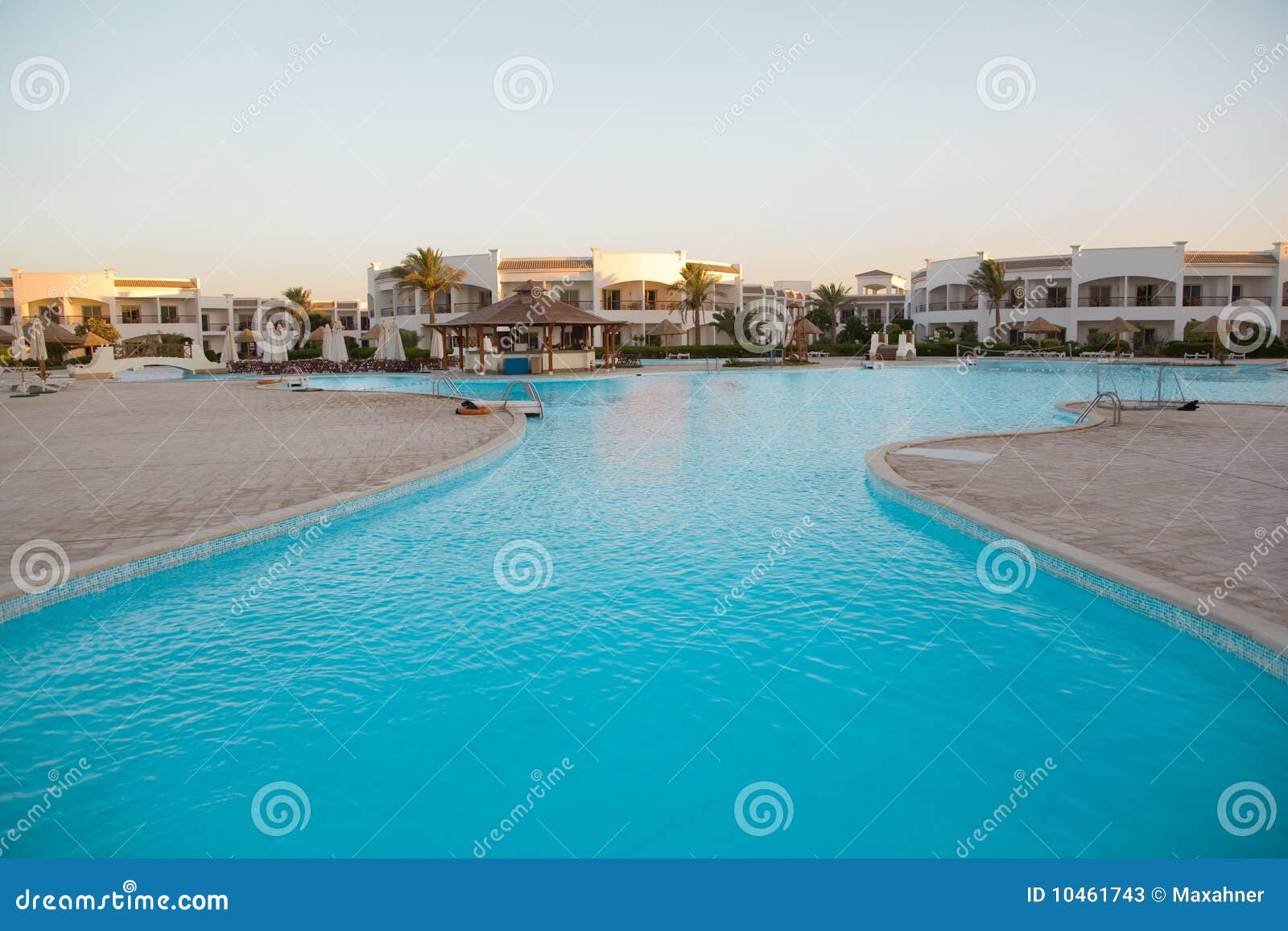 Outdoor resort pool stock image. Image of blue, rest - 10461743