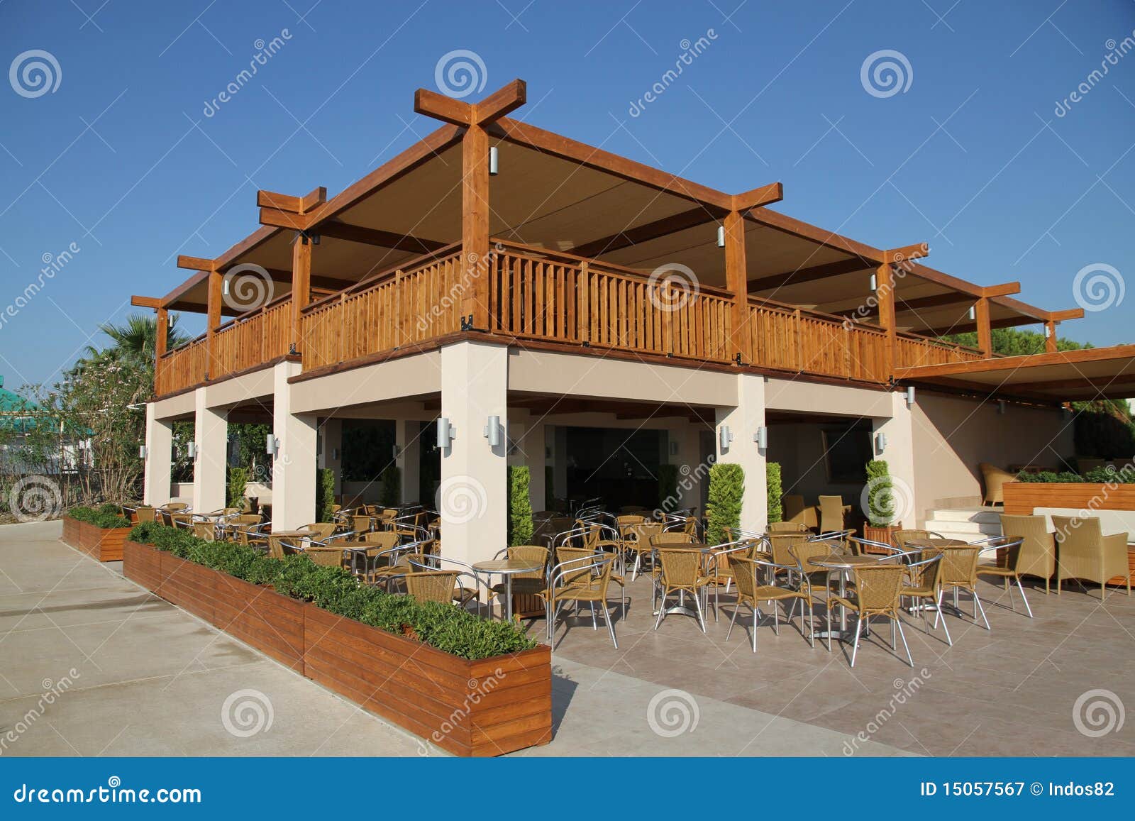 Outdoor restaurant stock image. Image of vacation, style - 15057567