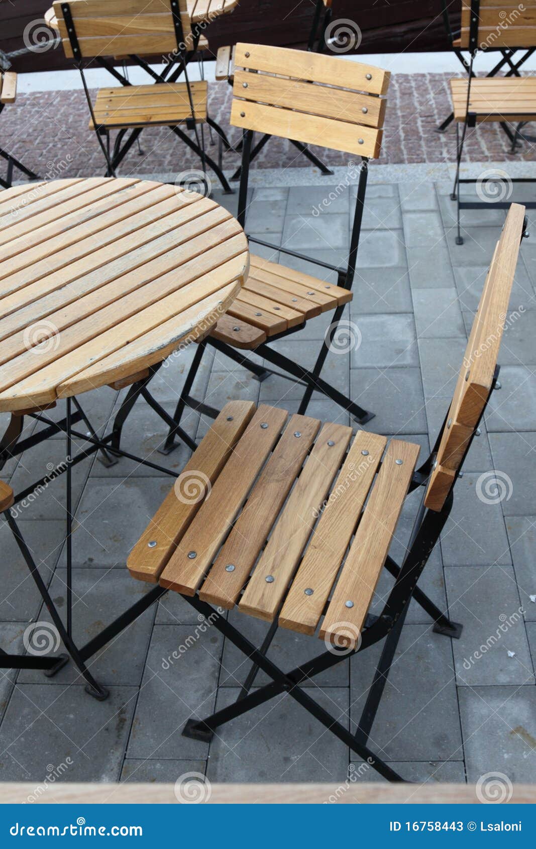 Outdoor restaurant chair stock image. Image of setting - 16758443