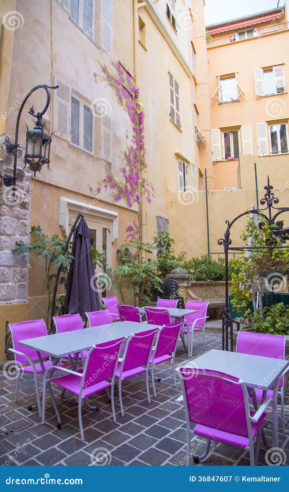 Outdoor Restaurant in Monaco Stock Image - Image of open, building ...