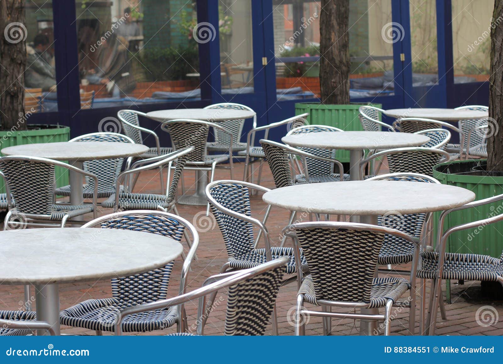 Outdoor restaurant seating stock image. Image of invite - 88384551