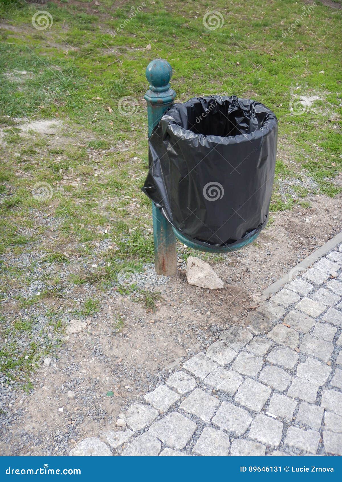 Outdoor Rubish Bin in a Park Stock Image - Image of clean, park: 89646131