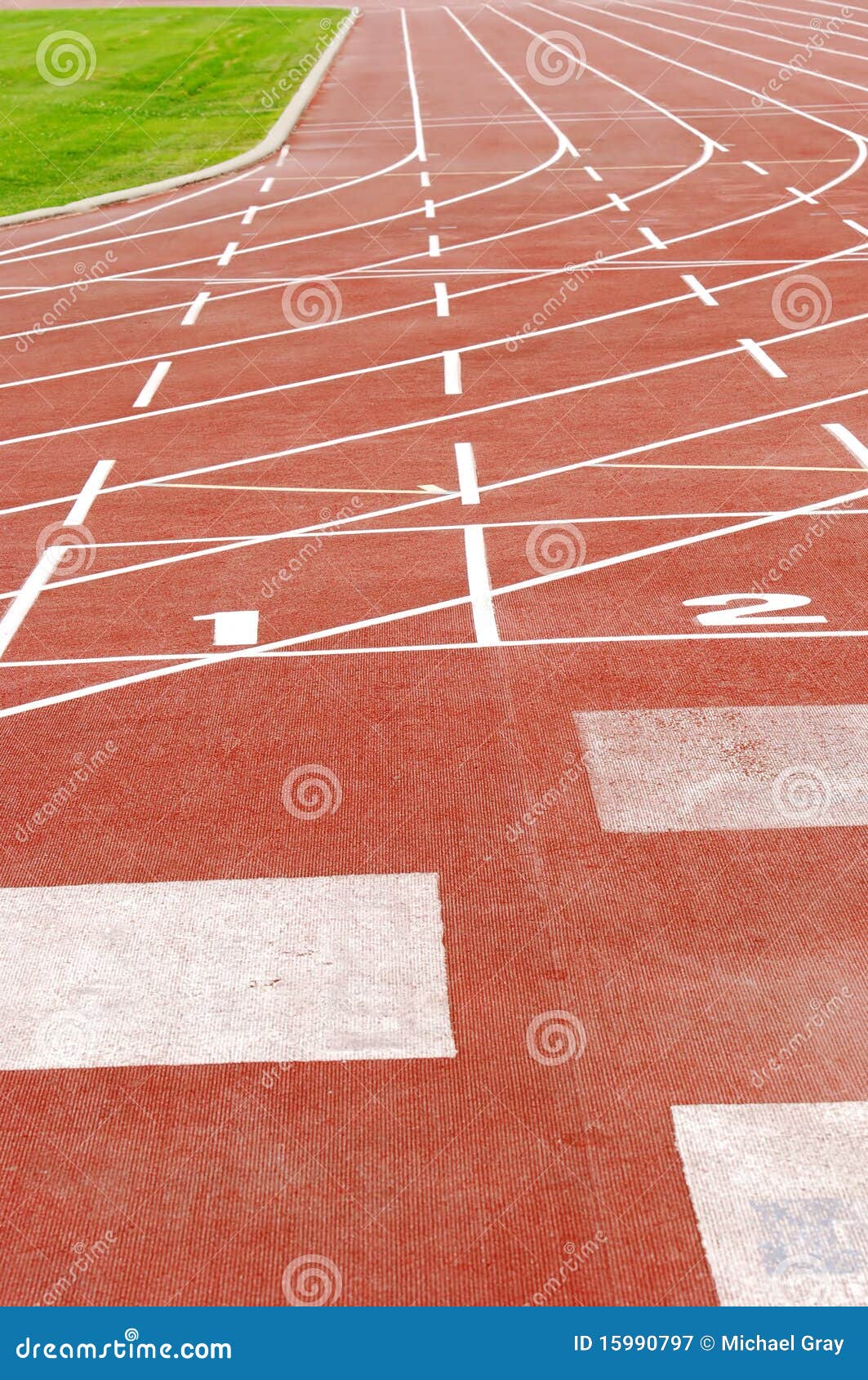 Outdoor running track stock image. Image of finish, sprinting - 15990797