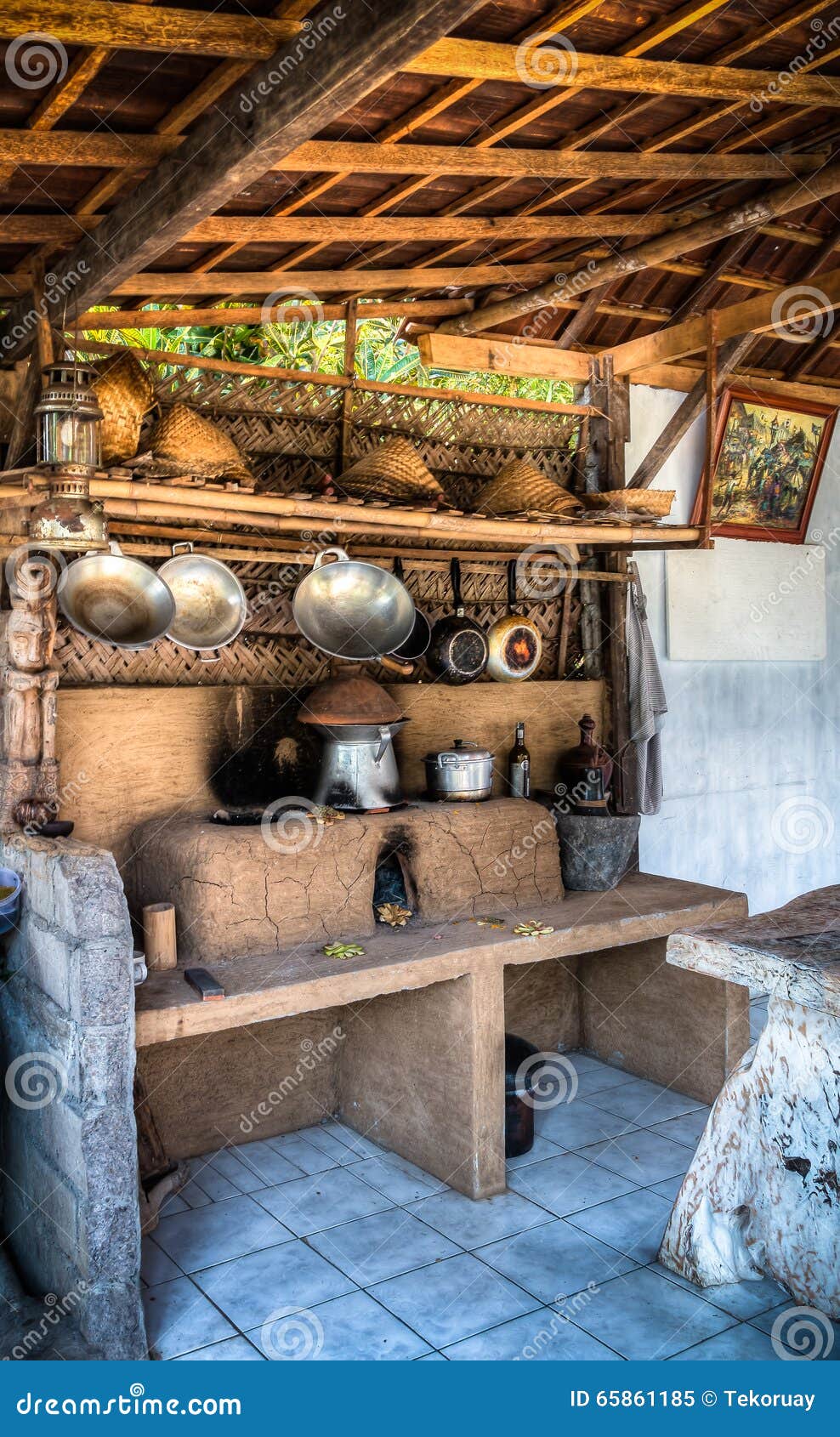 A Outdoor Rural Kitchen stock image. Image of resort - 65861185
