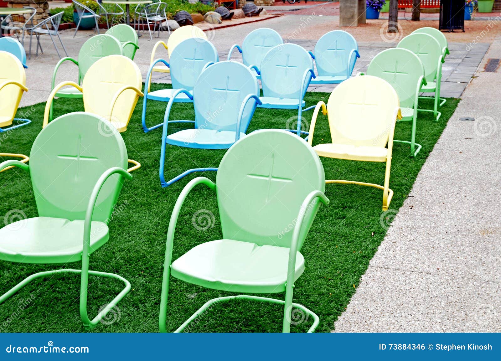 Outdoor seating area stock photo. Image of patio, grass - 73884346