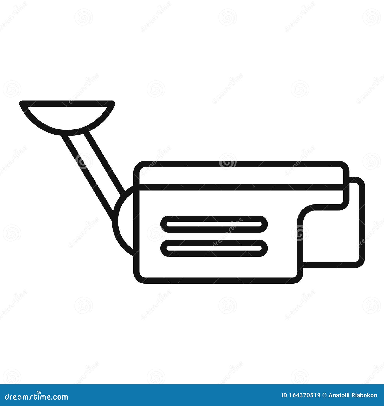 Outdoor Security Camera Icon, Outline Style Stock Vector - Illustration ...