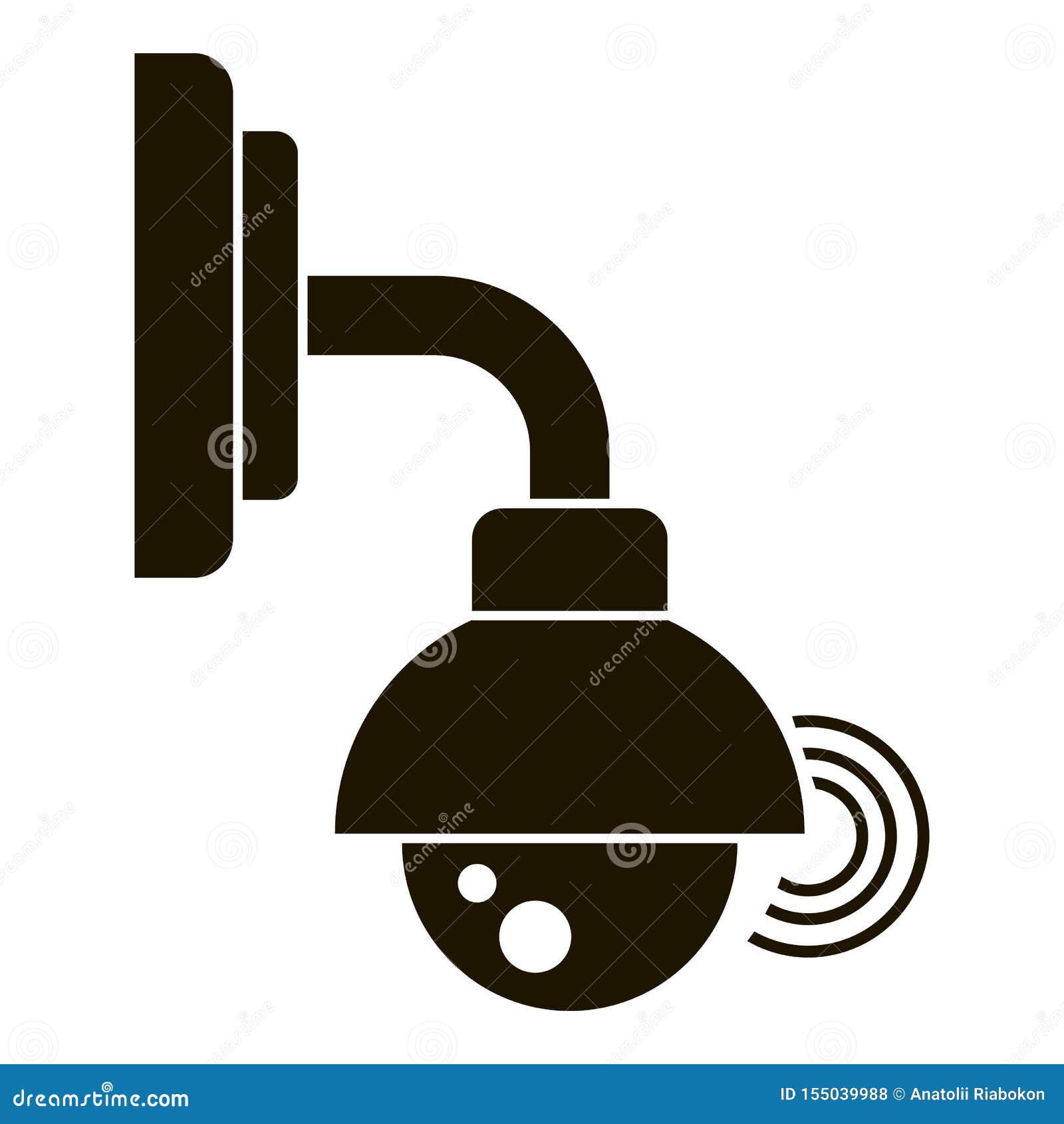 Outdoor Security Camera Icon, Simple Style Stock Vector - Illustration ...