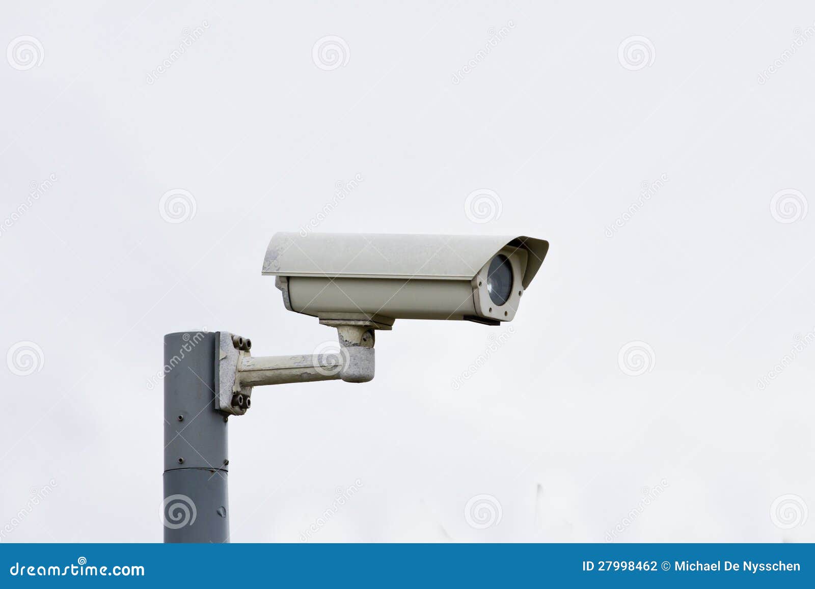 Outdoor Security Camera on Pole Stock Photo - Image of recording ...
