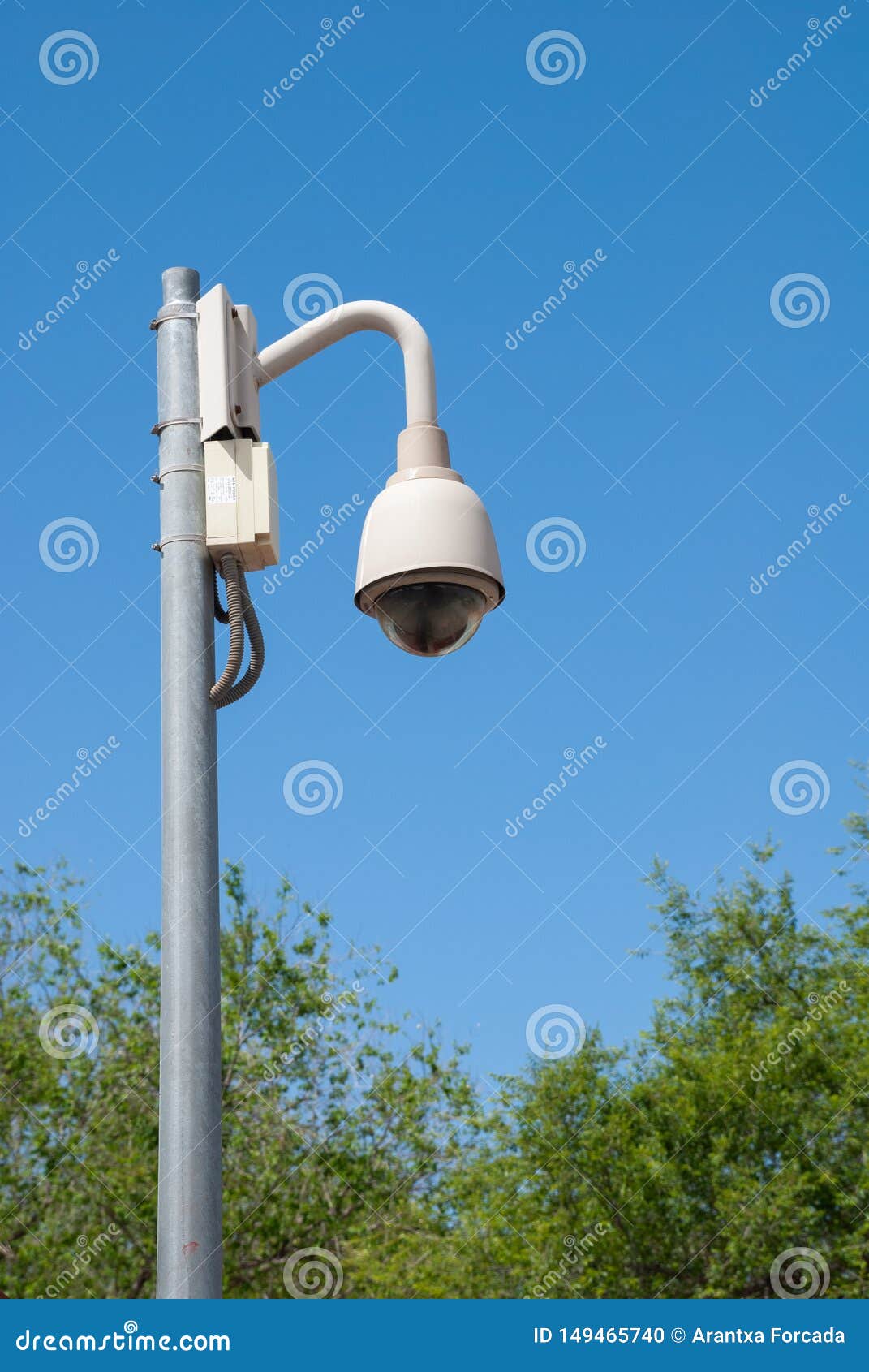 Outdoor Security Camera in Vertical Stock Photo - Image of protection ...