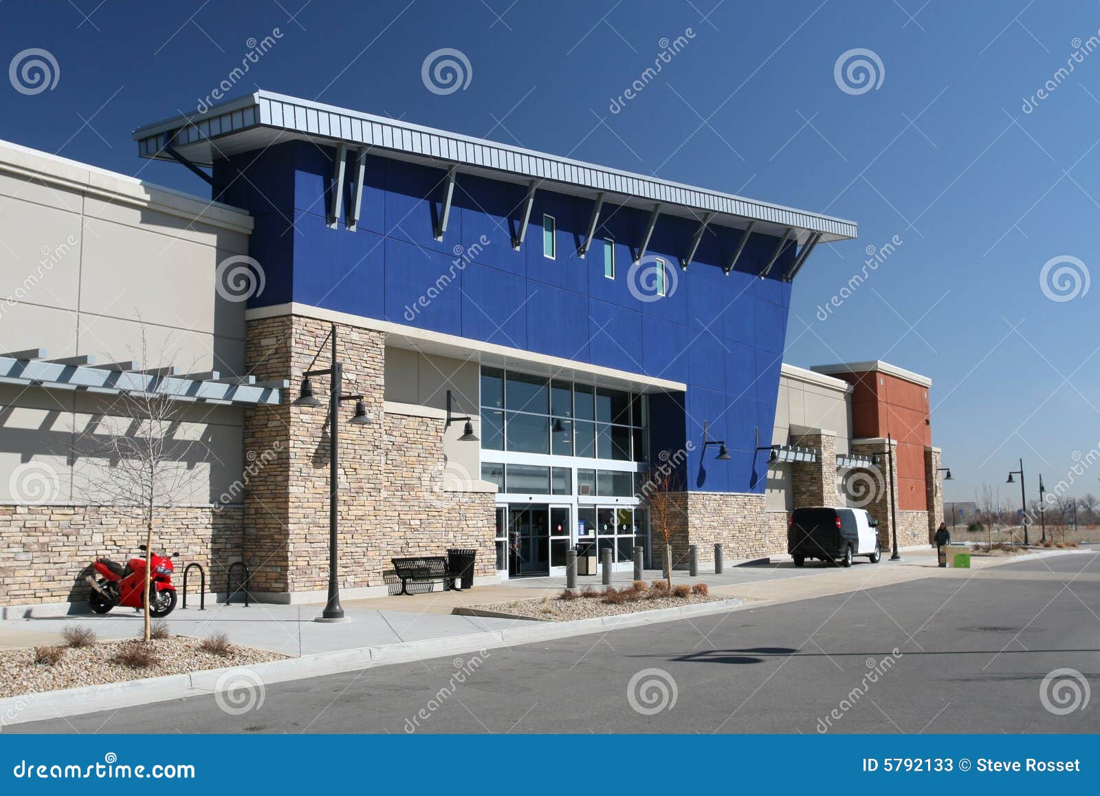 Outdoor Shopping Center stock image. Image of materials - 5792133