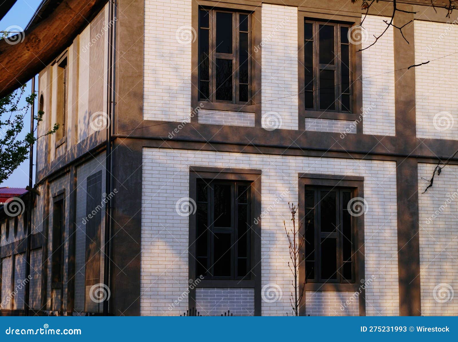 Outdoor Shot of an Angle of a Residential Building Stock Image - Image ...