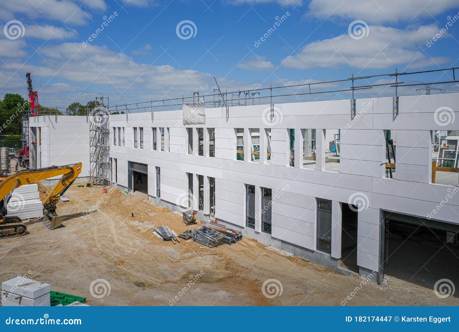 Outdoor Shot of a Building that is in the Process of Completion on a ...