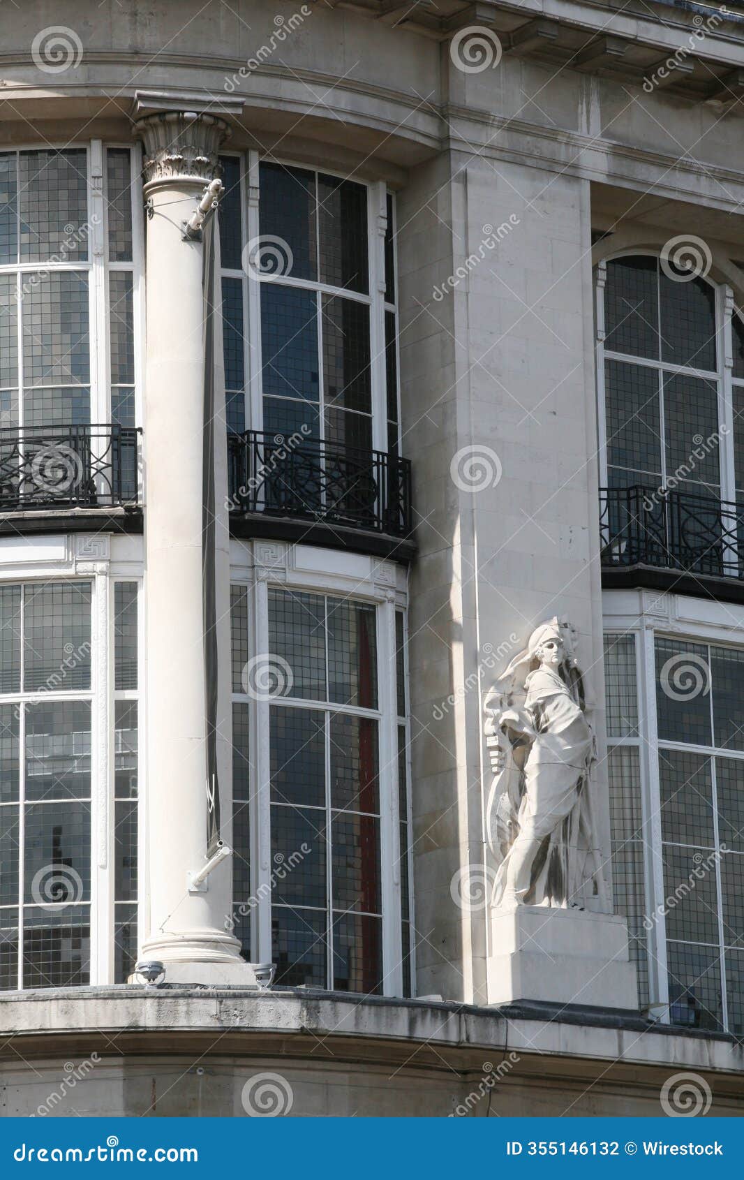 An Image of a Building with a Clock and Statues Editorial Photography ...