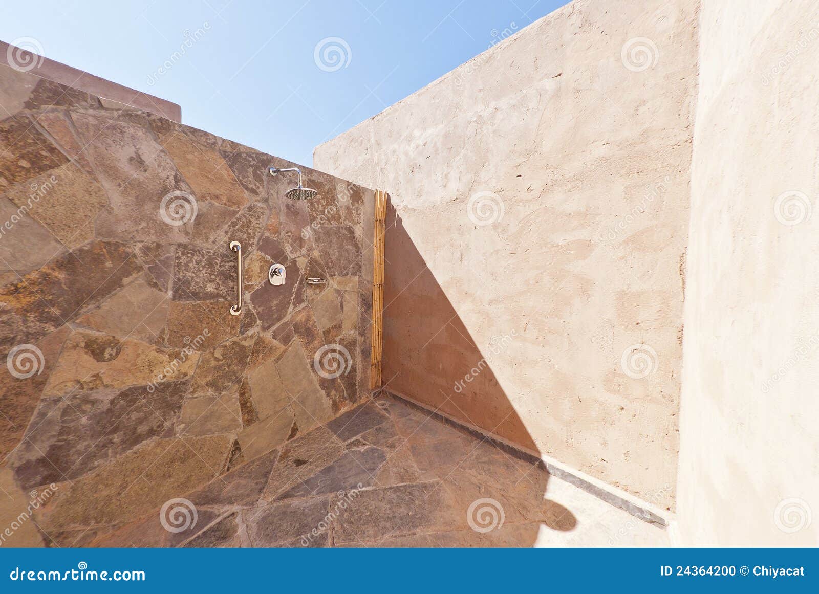Outdoor Shower with Adobe Walls in Atacama Desert Stock Photo - Image ...