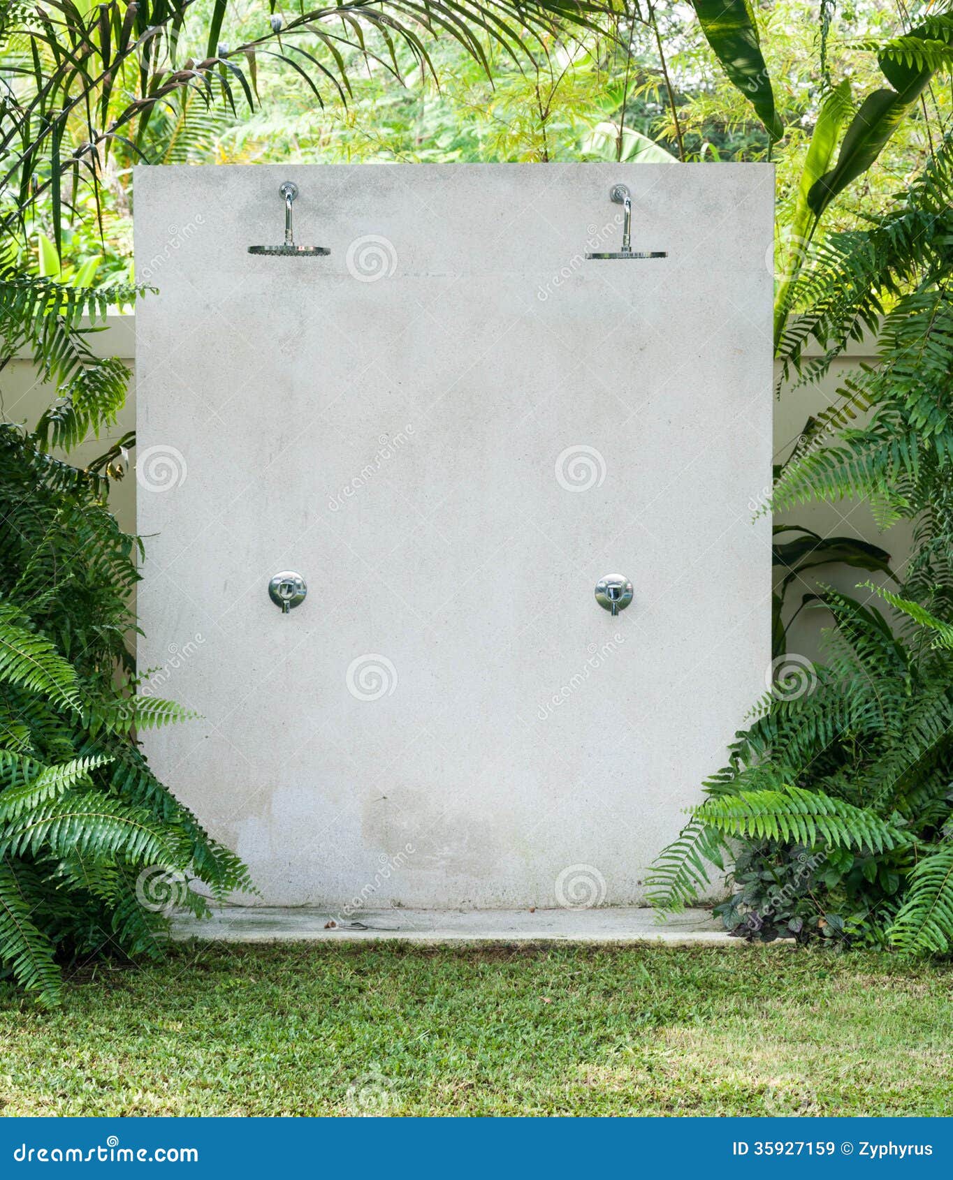Outdoor Shower at Swimming Pool Stock Image - Image of construction ...