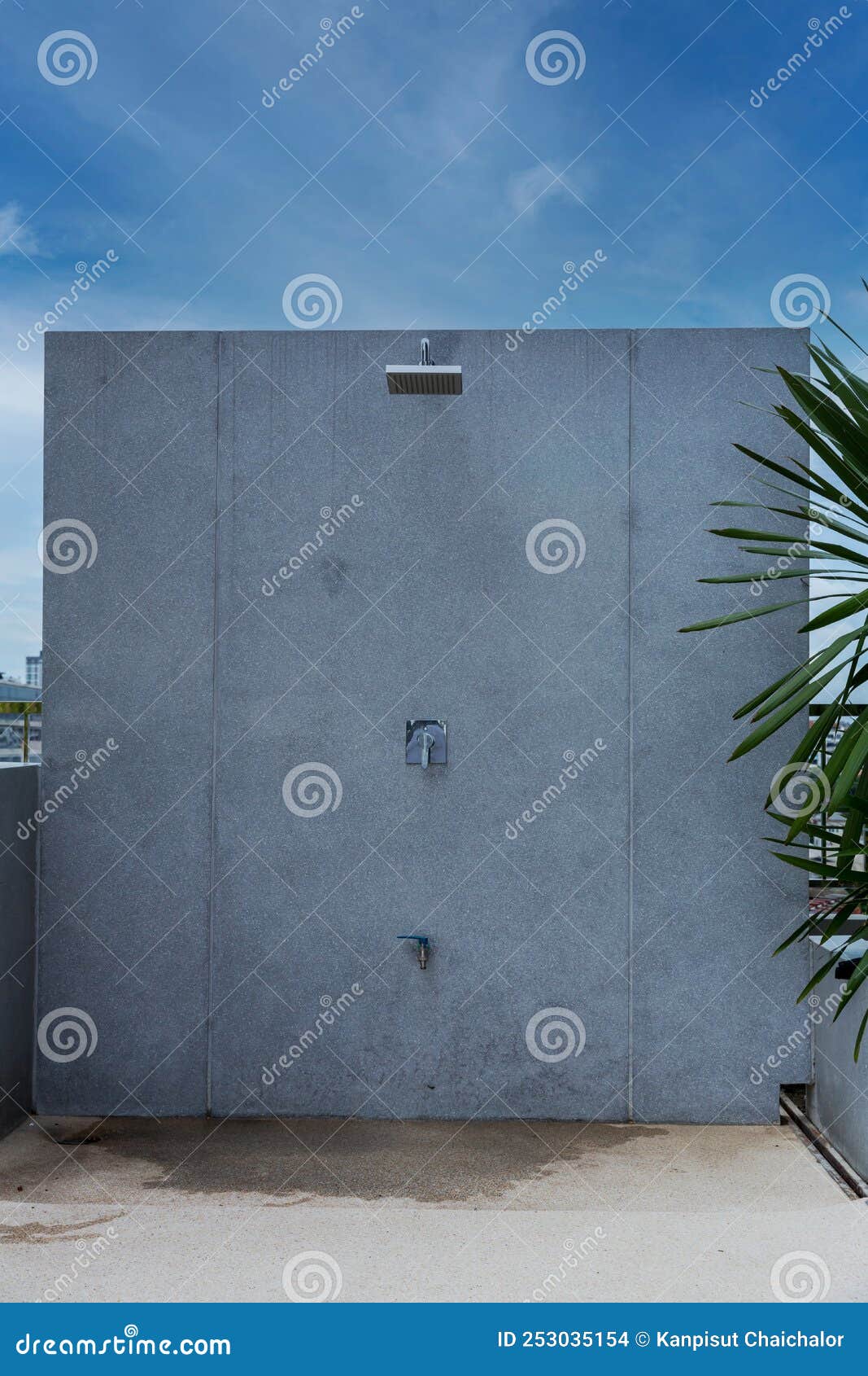 Outdoor Shower At Swimming Pool Shower Cabins Behind Outdoor Swim Pool