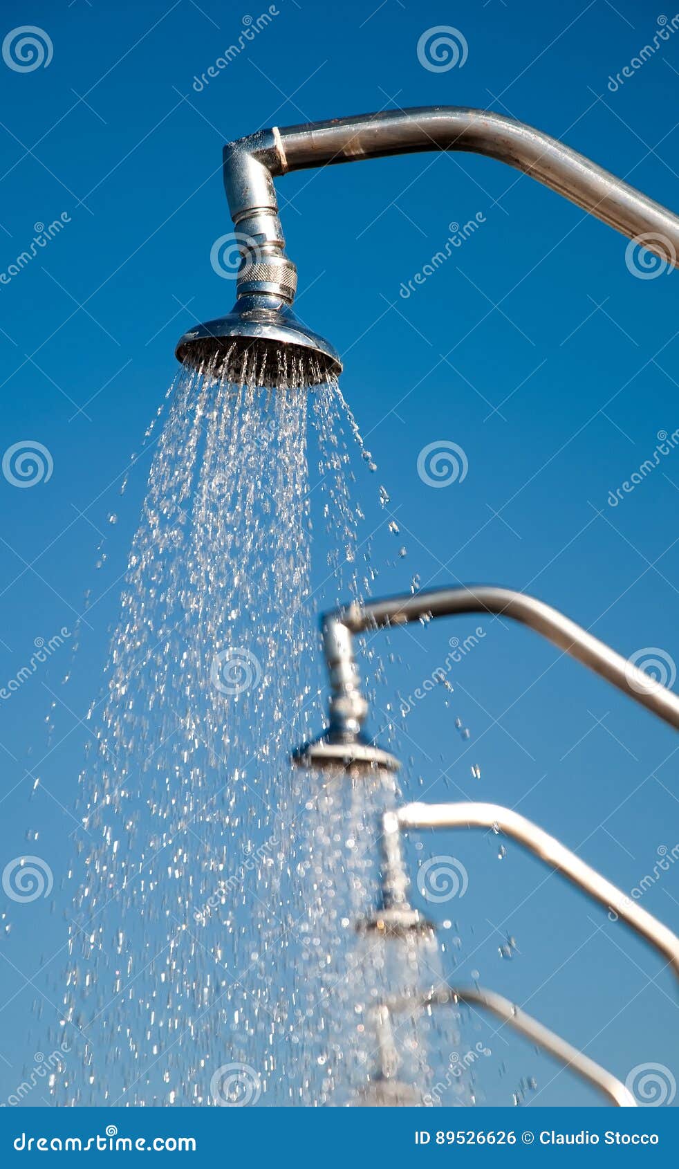 Outdoor showers stock photo. Image of droplet, coming - 89526626