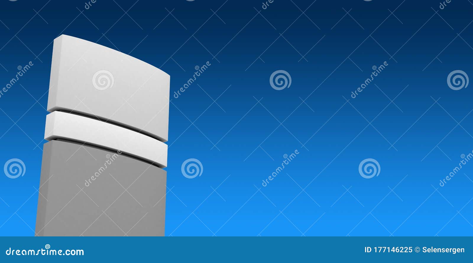 Outdoor sign tower stock illustration. Illustration of business - 177146225