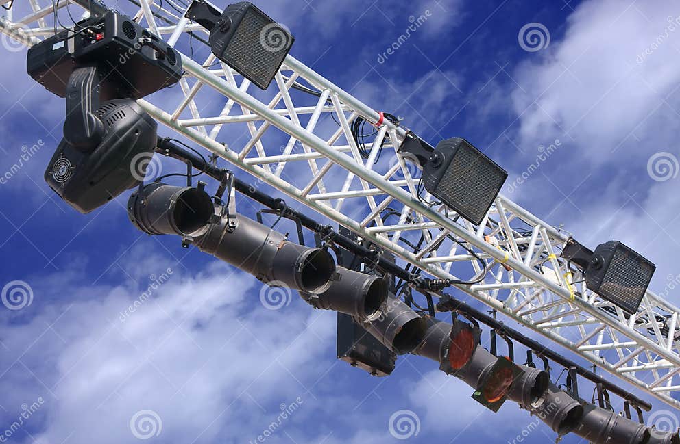 Outdoor Stage lighting stock photo. Image of light, entertainment ...