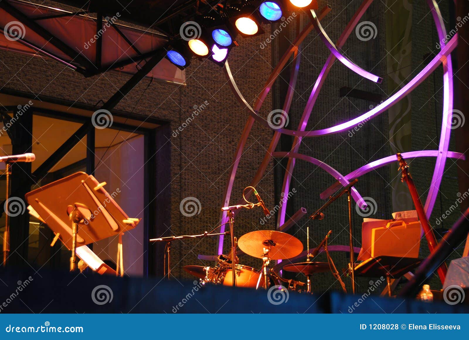 Outdoor stage music stock photo. Image of night, colorful - 1208028
