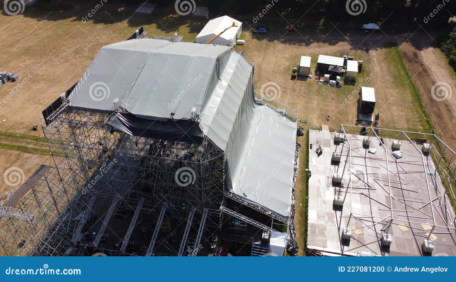Outdoor Stage Steel Structure Setting Stock Photo - Image of industry ...