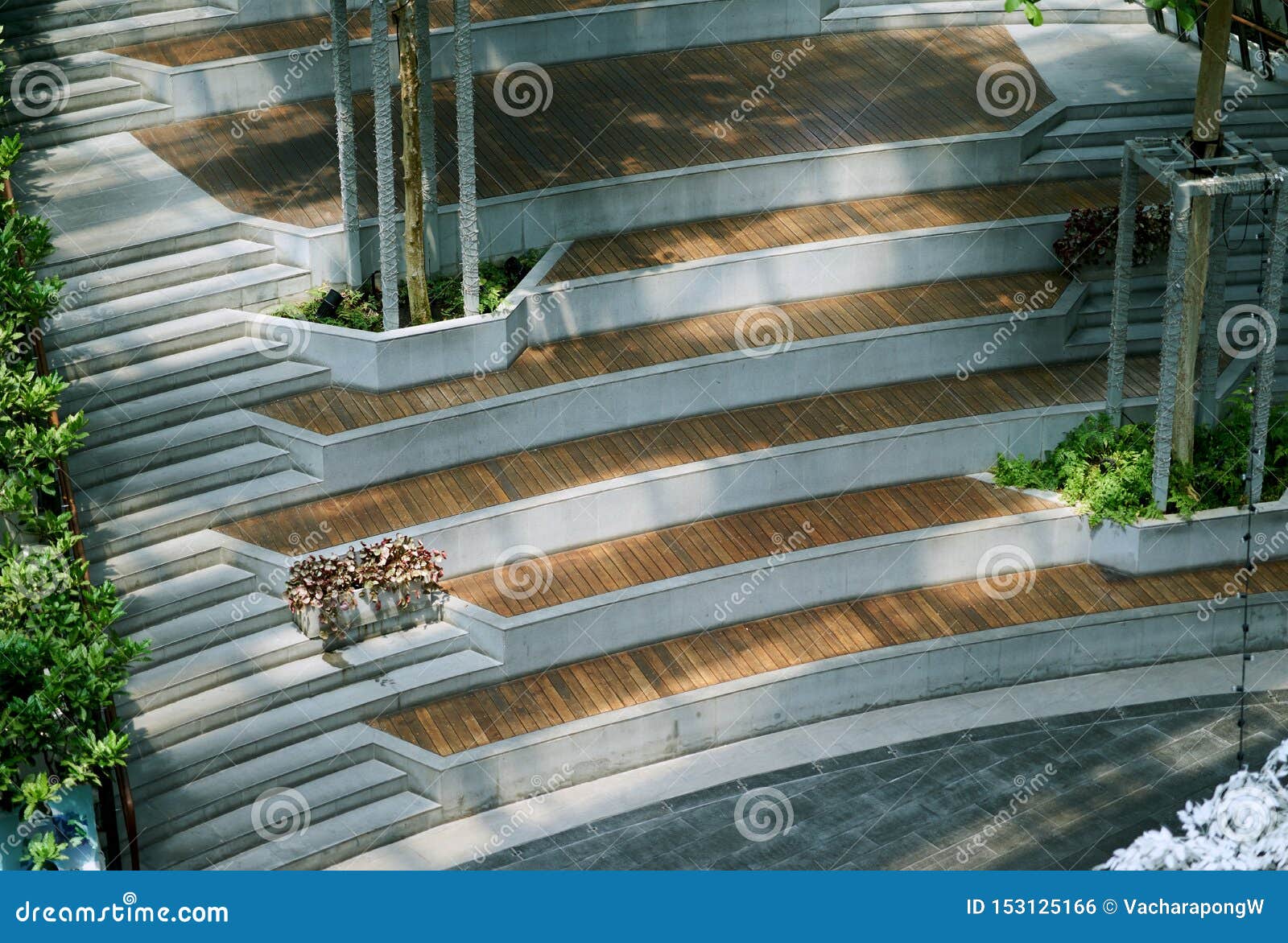 Outdoor Step Seat for Watch Show on Stage Stock Photo - Image of park ...