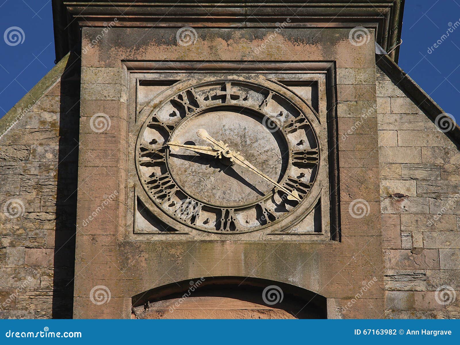 Outdoor Stone Clock stock photo. Image of decoration - 67163982